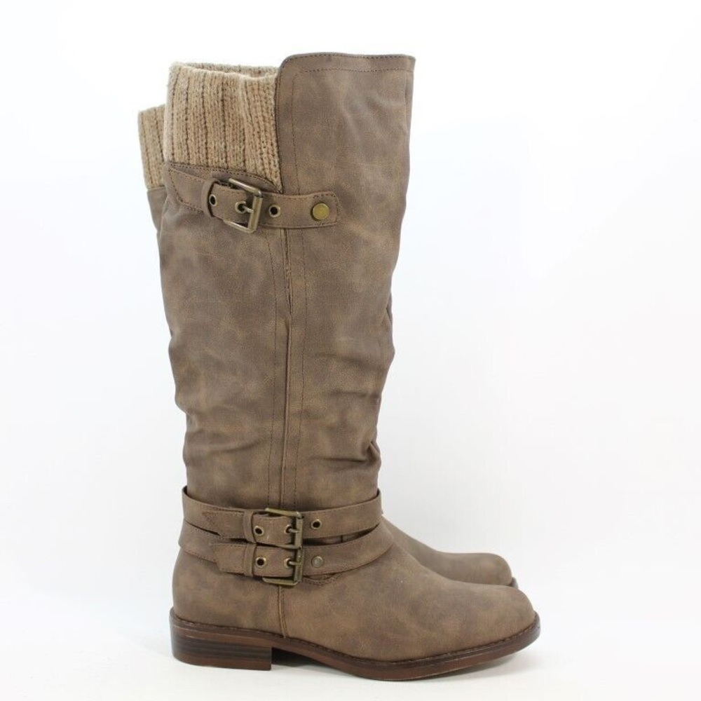 Xoxo Mannie Knee High Boots - Gem